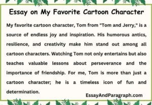 Essay on My Favorite Cartoon Character for Students