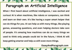 Paragraph on Artificial Intelligence [100, 150, 200, 250 And 300 words]