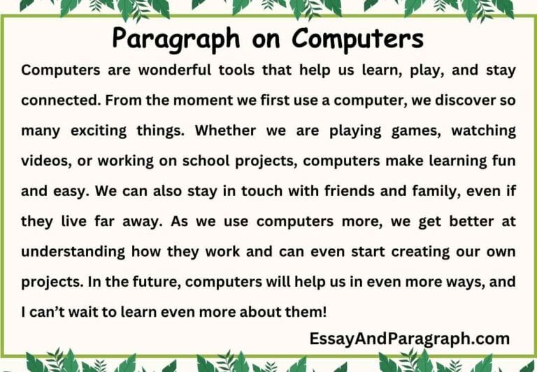 Paragraph on Computers (100, 150, 200, 250 And 300 words)
