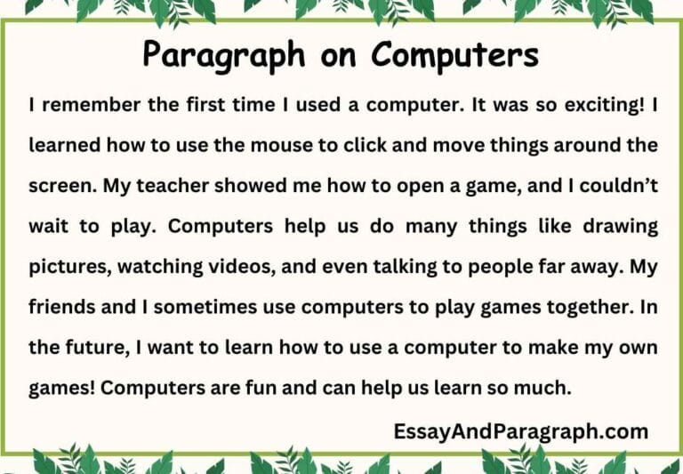 Paragraph on Computers (100, 150, 200, 250 And 300 words)