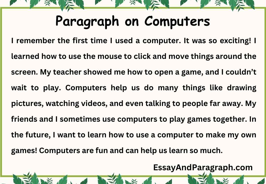 Paragraph on Computers (100, 150, 200, 250 And 300 words)