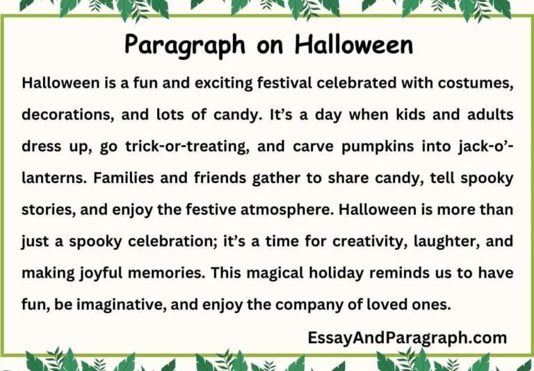 Paragraph on Halloween (100, 150, 200, 250 And 300 words)