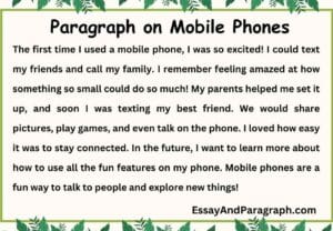 Paragraph on Mobile Phones [100, 150, 200, 250 And 300 words]