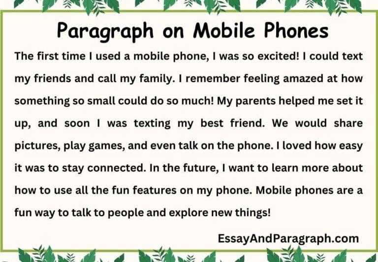 Paragraph on Mobile Phones [100, 150, 200, 250 And 300 words]