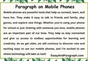 Paragraph on Mobile Phones [100, 150, 200, 250 And 300 words]