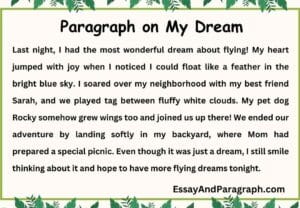 Paragraph on My Dream (100, 150, 200, 250 And 300 words)