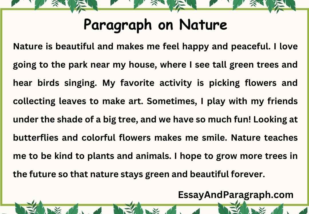Paragraph on Nature (100, 150, 200, 250 And 300 words)