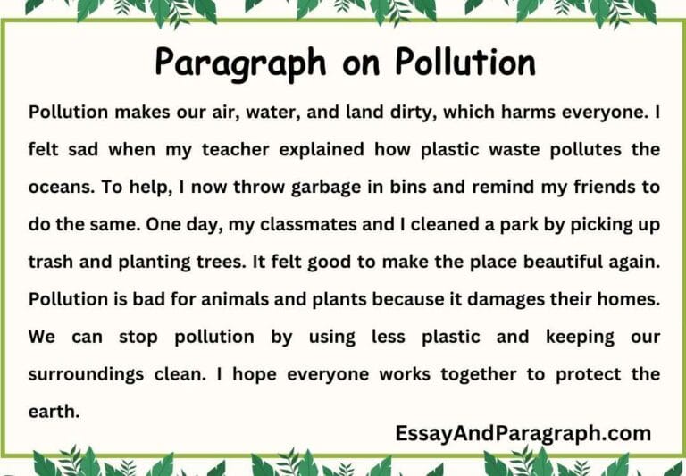 Paragraph on Pollution (100, 150, 200, 250 And 300 words)
