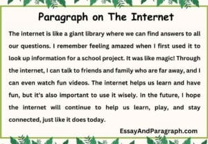 Paragraph on The Internet (100, 150, 200, 250 And 300 words)
