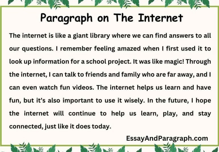 Paragraph on The Internet (100, 150, 200, 250 And 300 words)
