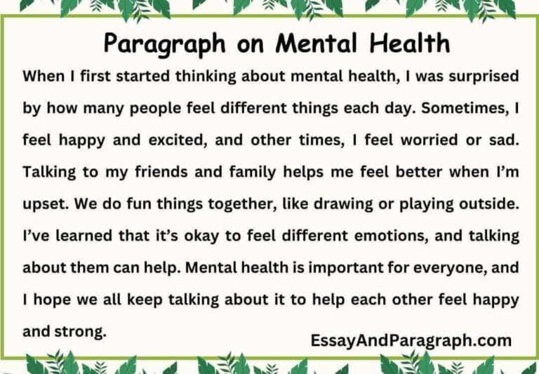 Paragraph on Mental Health [100, 150, 200, 250 And 300 Words]