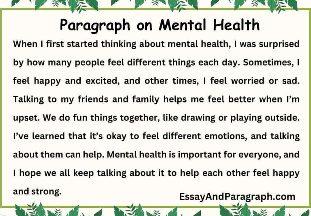 Paragraph on Mental Health [100, 150, 200, 250 And 300 Words]