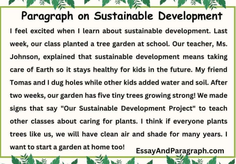 Paragraph on Sustainable Development [100, 150, 200, 250 And 300 words]
