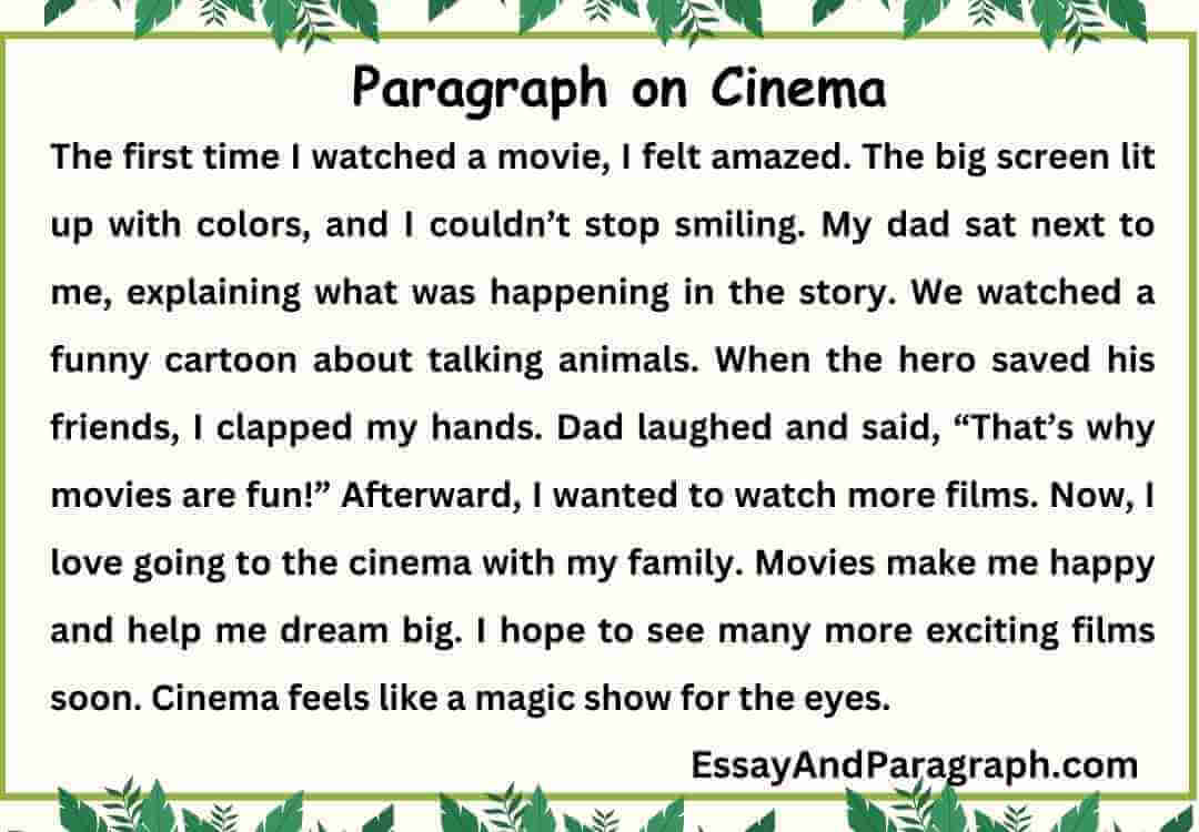 Paragraph on Cinema (100, 150, 200, 250 And 300 words)