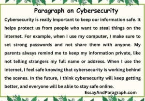 Paragraph on Cybersecurity (100, 150, 200, 250 And 300 words)
