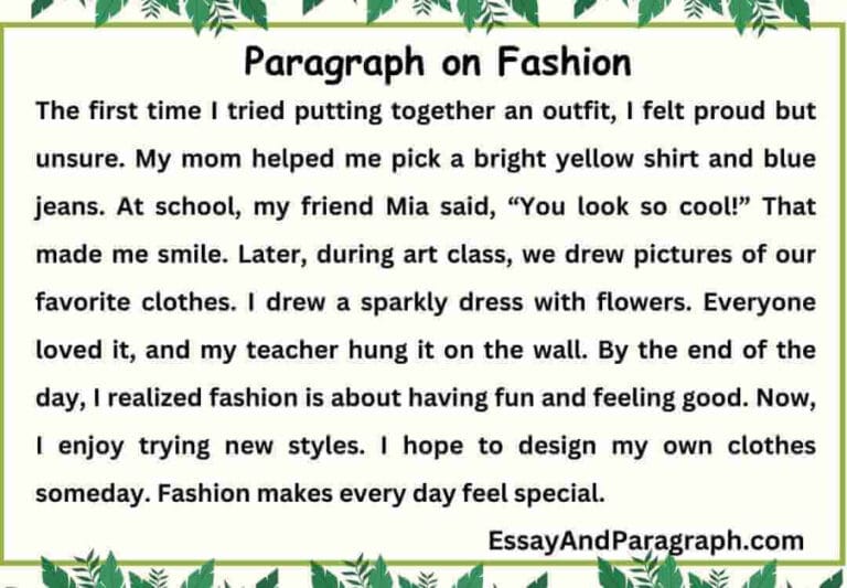 Paragraph on Fashion (100, 150, 200, 250 And 300 words)