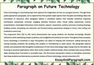 Paragraph on Future Technology (100, 150, 200, 250 And 300 words)