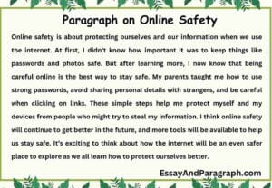 Paragraph on Online Safety (100, 150, 200, 250 And 300 words)