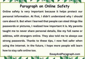 Paragraph on Online Safety (100, 150, 200, 250 And 300 words)