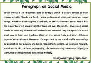 Paragraph on Social Media (100, 150, 200, 250 And 300 words)